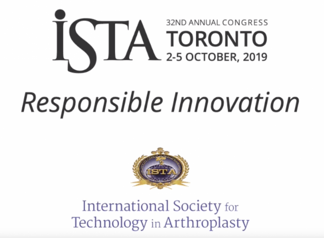 The 2019 International Society for Technology in Arthroplasty Congress ...